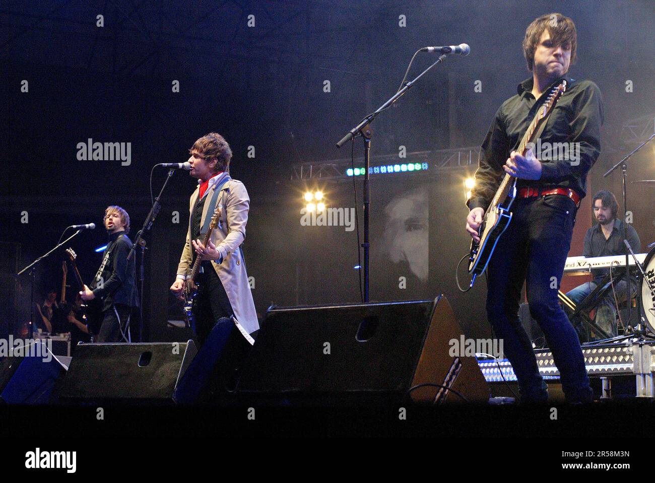 Eskimo Joe performing live at the Homebake music festival, the Domain ...