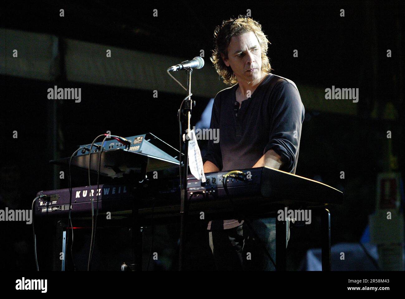 Andrew Duffield of the Models performing at the Homebake music festival ...