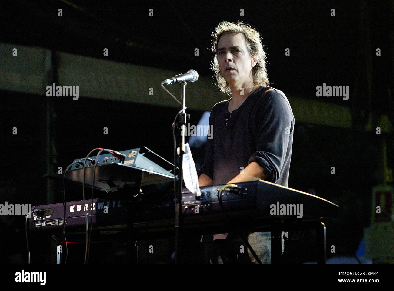 Andrew Duffield of the Models performing at the Homebake music festival ...