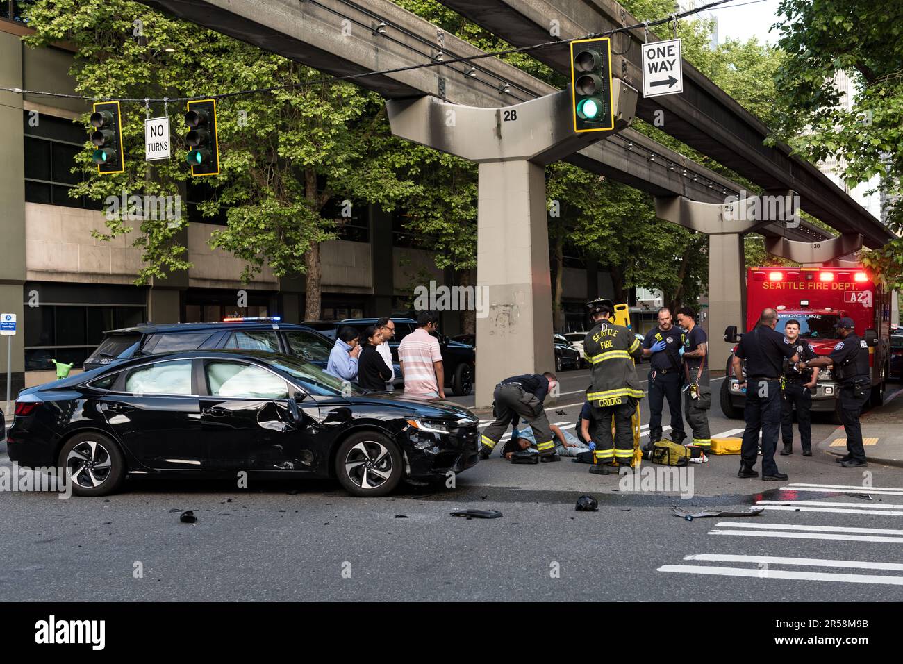 Car vs motorcycle hi-res stock photography and images - Alamy