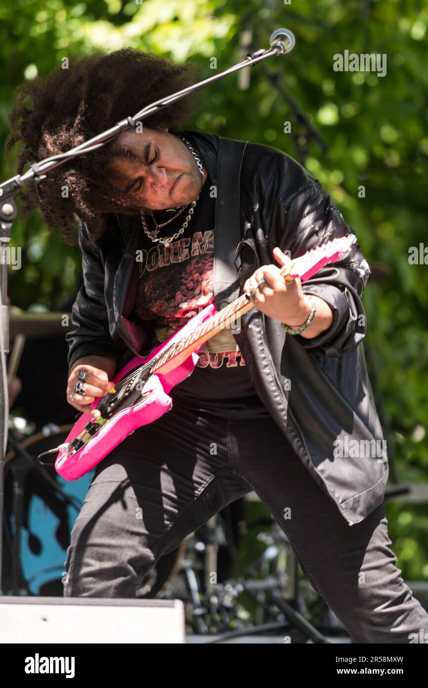 Seattle, USA. 20 May, 2023. Seattle band King Youngblood playing at a ...