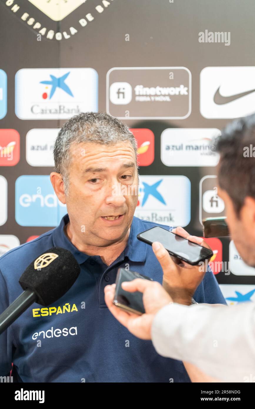 Vigo, Spain. may, 26th, 2023. the coach of the women's national ...