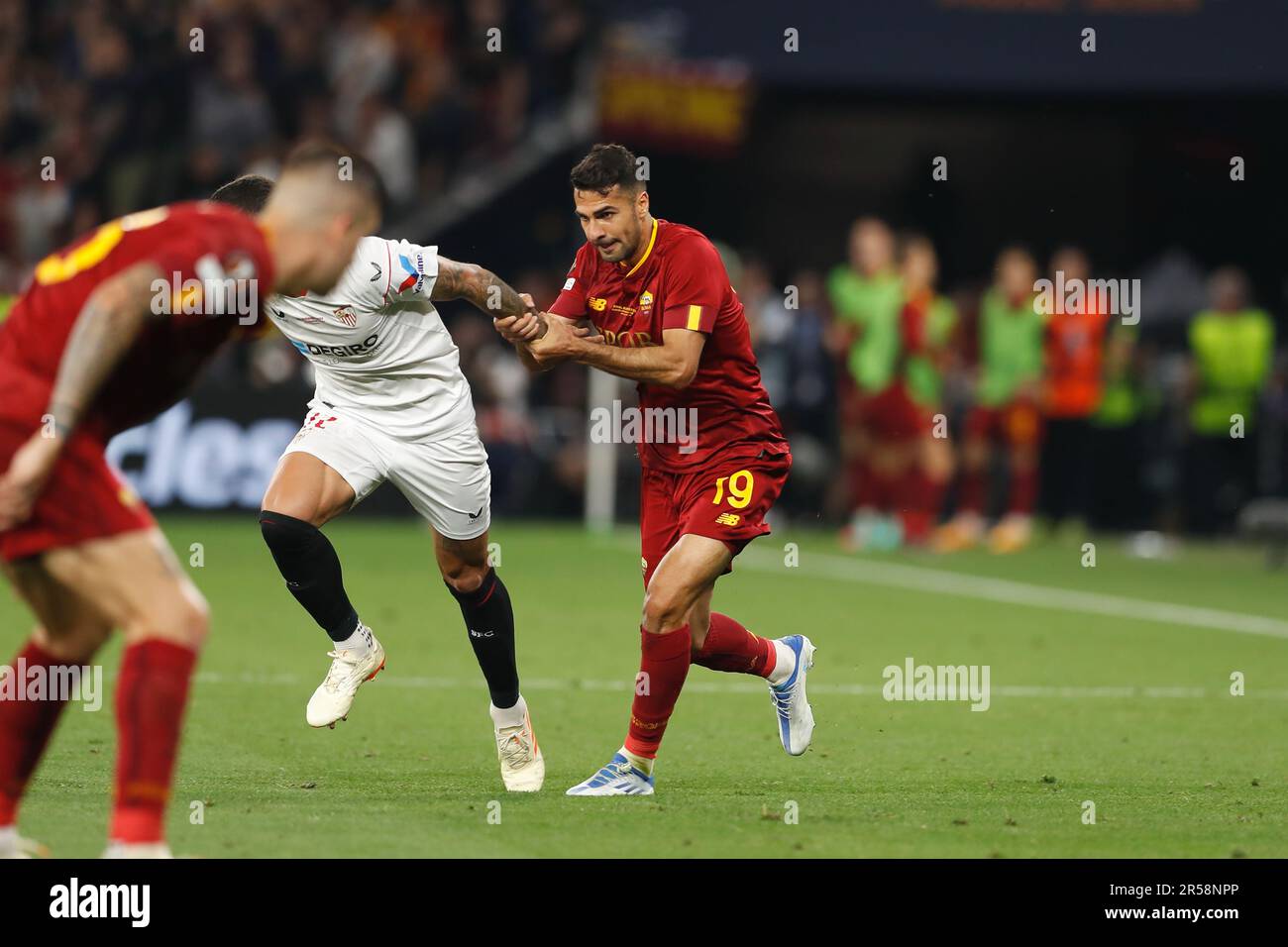 Budapest, Hungary. 31st May, 2023. Zeki Celik (Roma) Football/Soccer ...