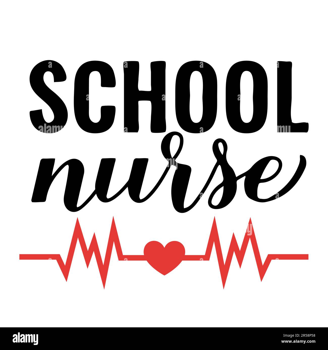 Nurse school calligraphy hand lettering isolated on white. Nurse quote ...