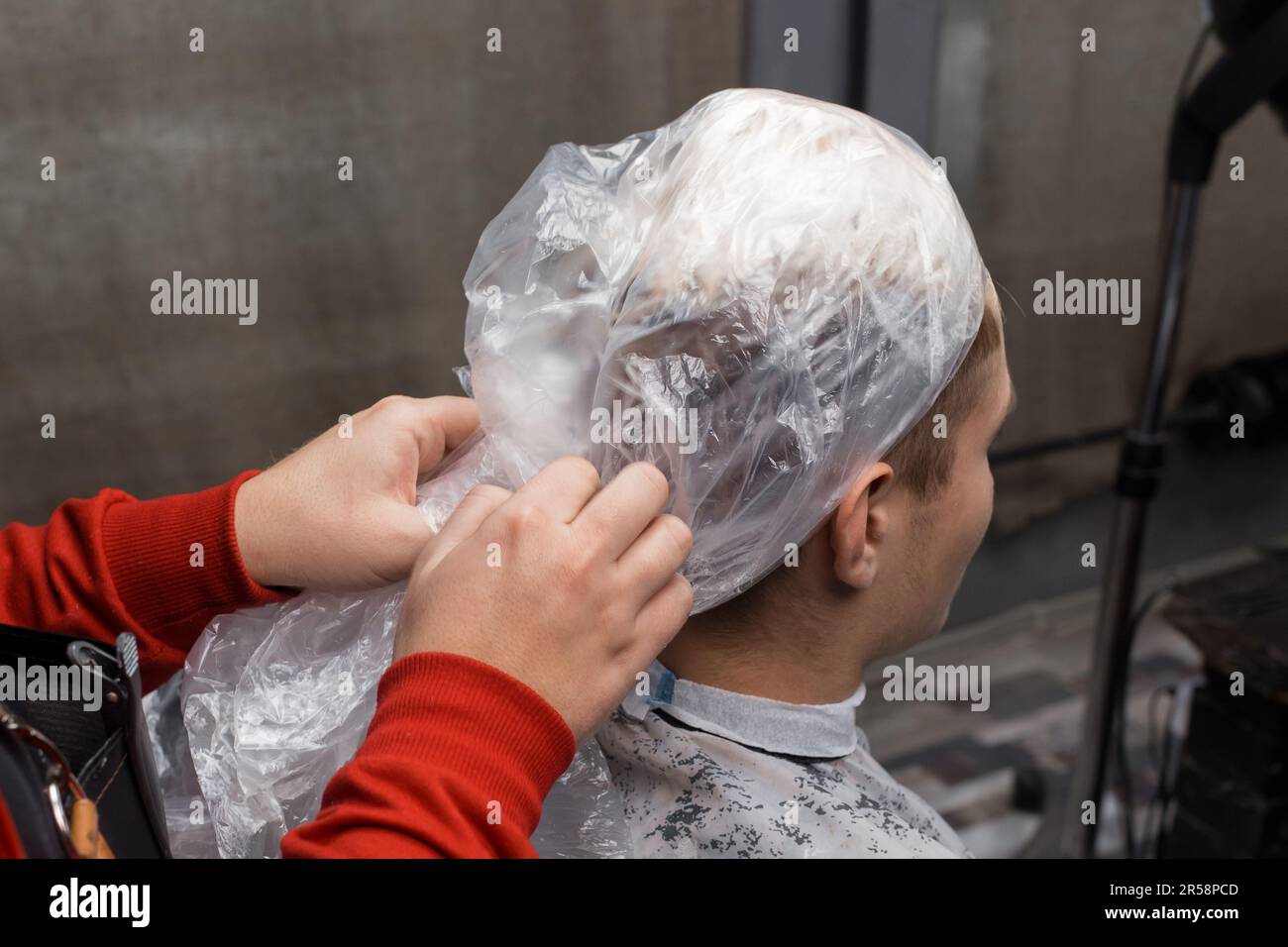 Close up barber applying hi-res stock photography and images - Alamy