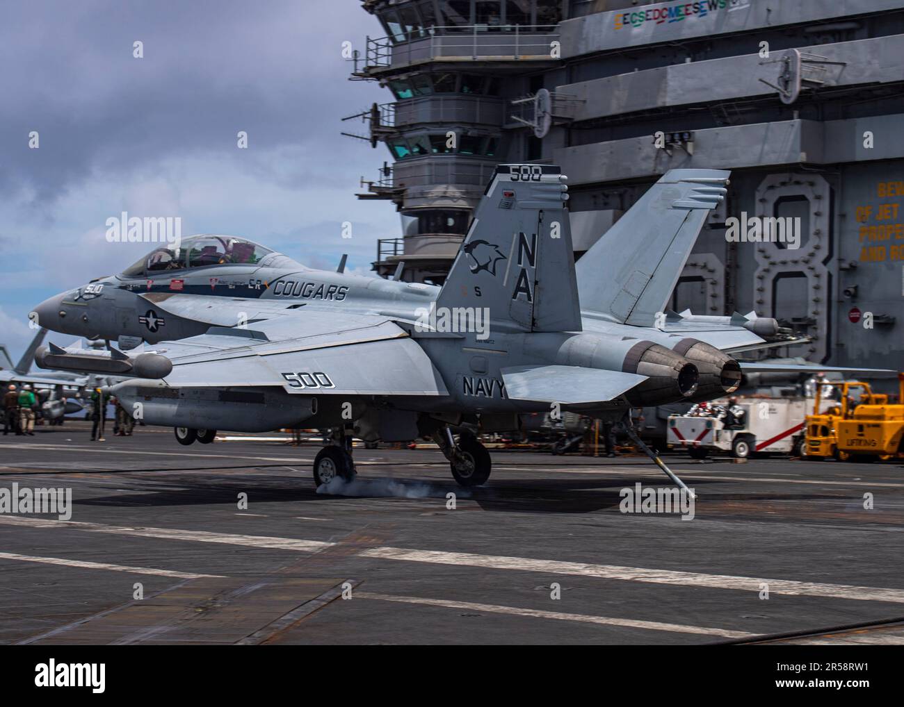 230601-N-MH015-1151 PACIFIC OCEAN (June 1, 2023) An E/A-18G Growler from the “Cougars” of ...