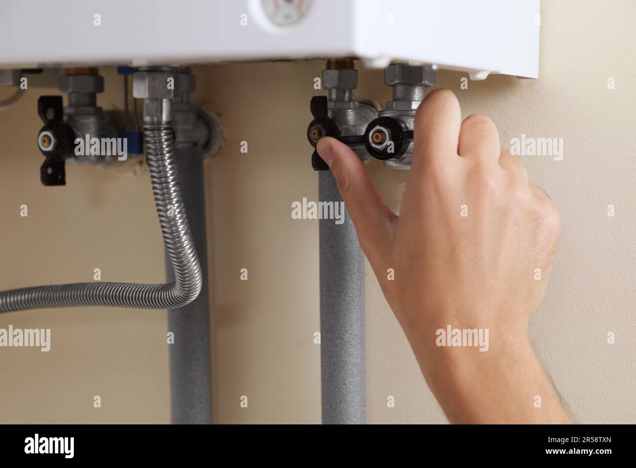 Turning on gas gas burning hi-res stock photography and images - Alamy