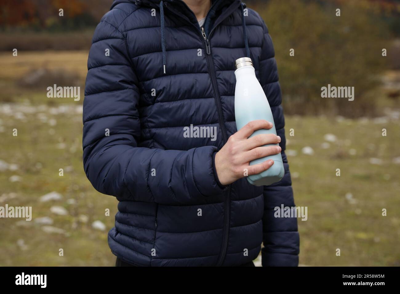 Boy with thermos hi-res stock photography and images - Alamy