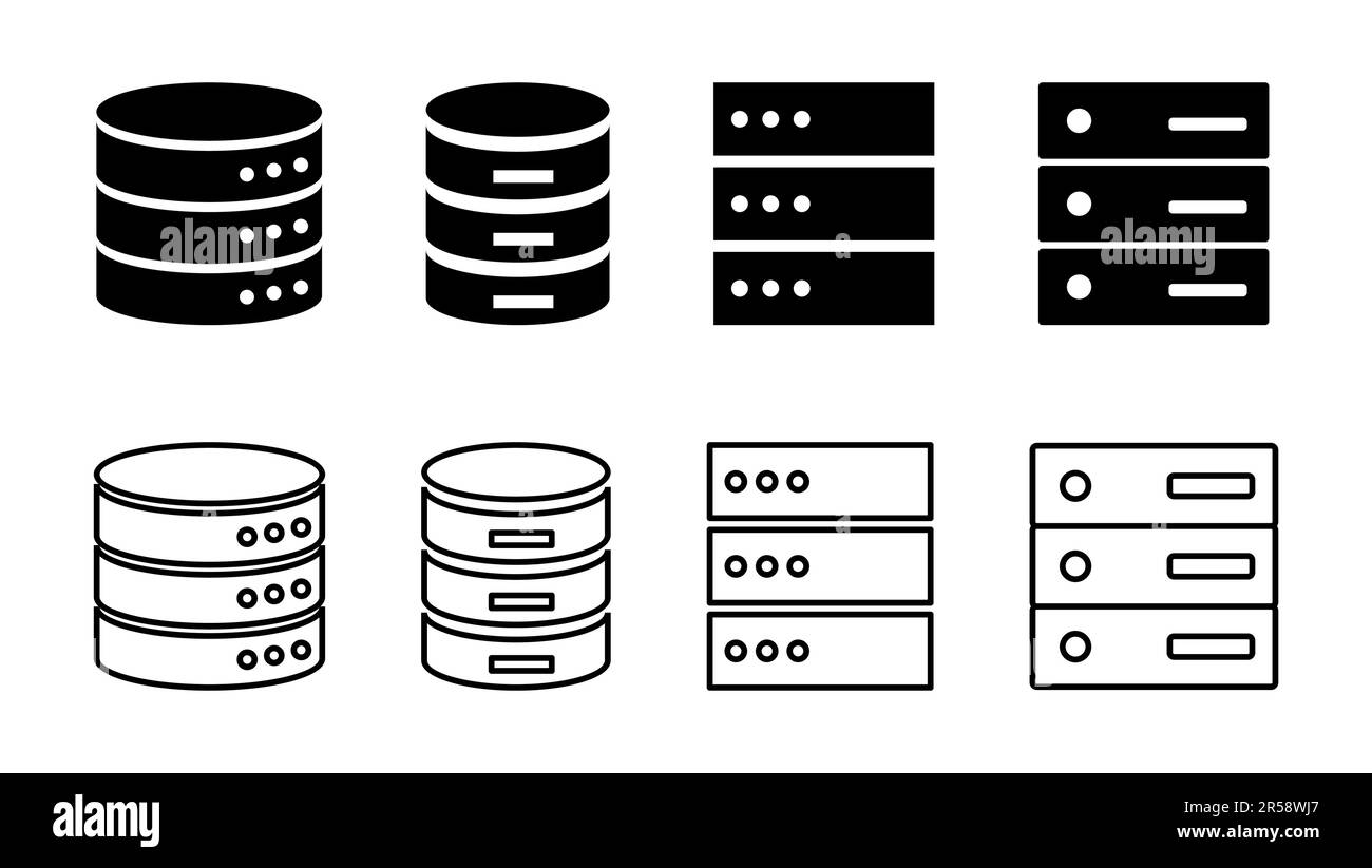 Database icon set. database vector icon Stock Vector Image & Art - Alamy