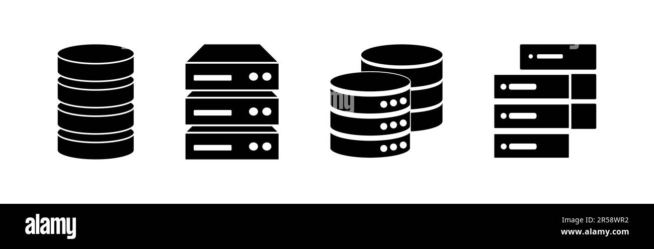 Database icon set. database vector icon Stock Vector Image & Art - Alamy