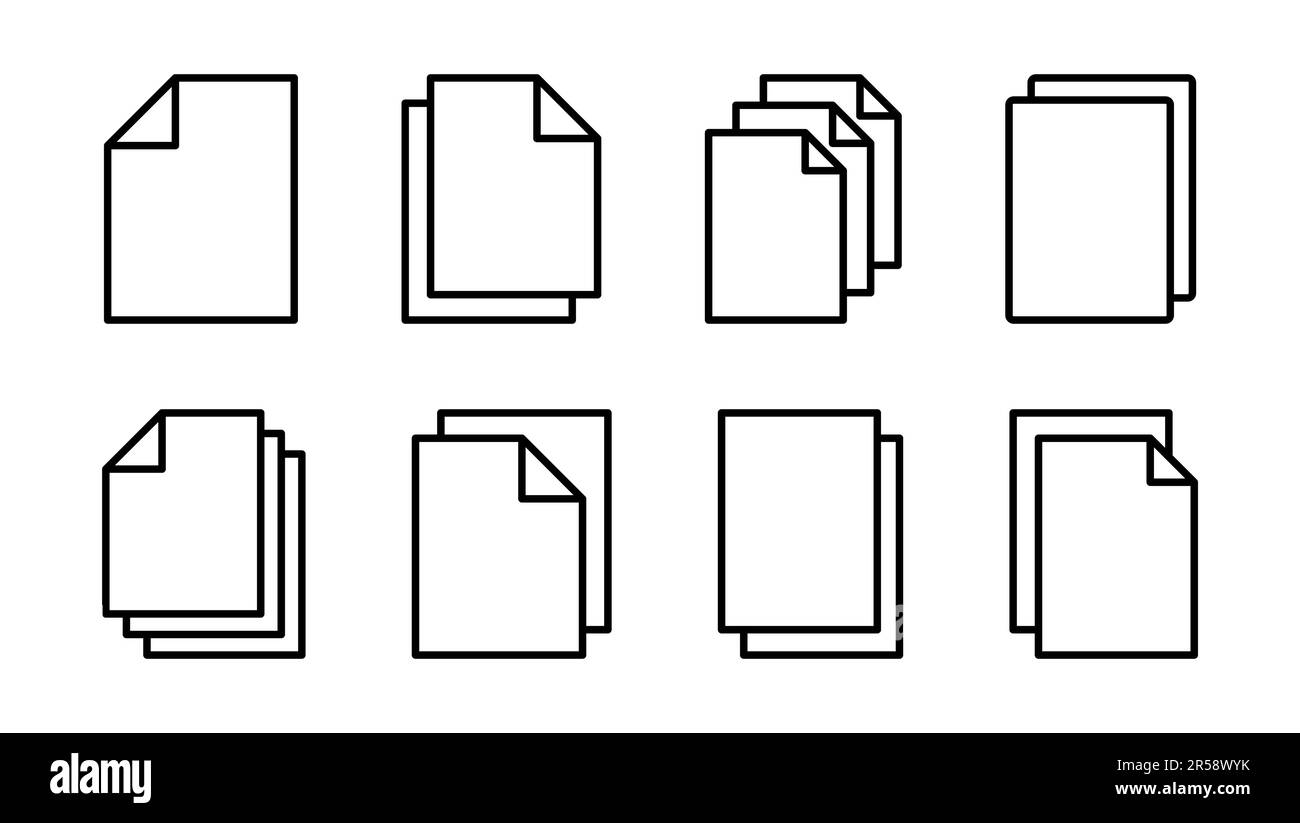 Document icon set. Paper icon. File Icon Stock Vector Image & Art - Alamy