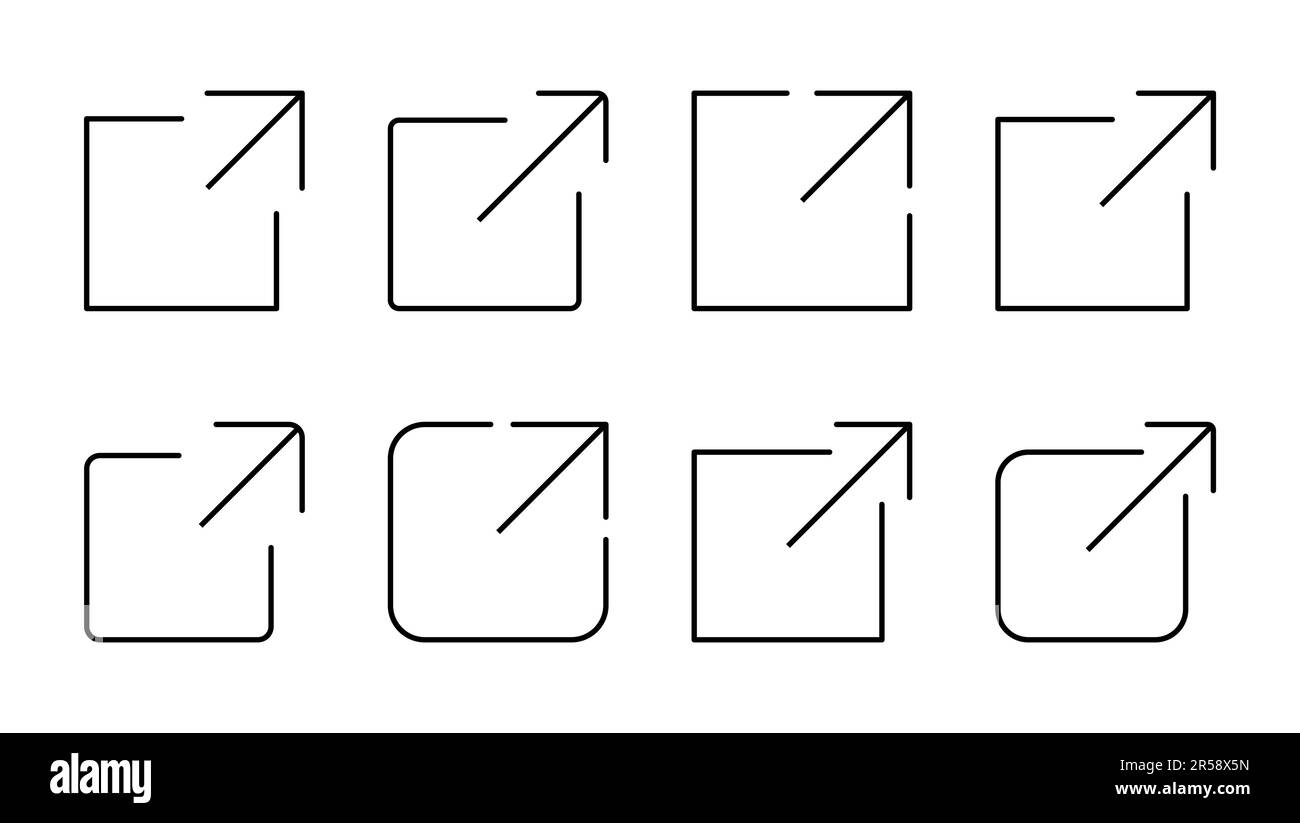 External link icon set. link icon vector. hyperlink symbol Stock Vector ...