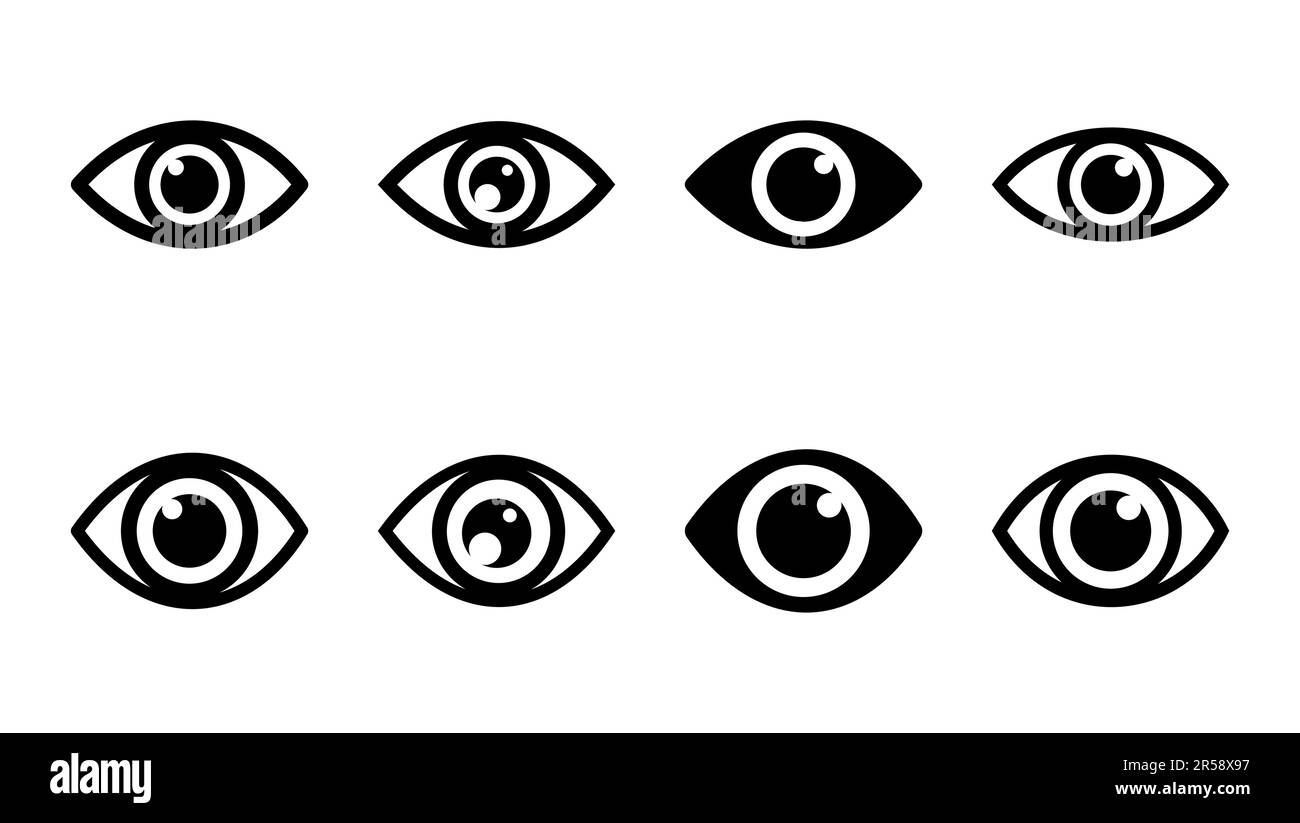 Eye icon set. Eye vector icon. Look and Vision icon Stock Vector Image ...