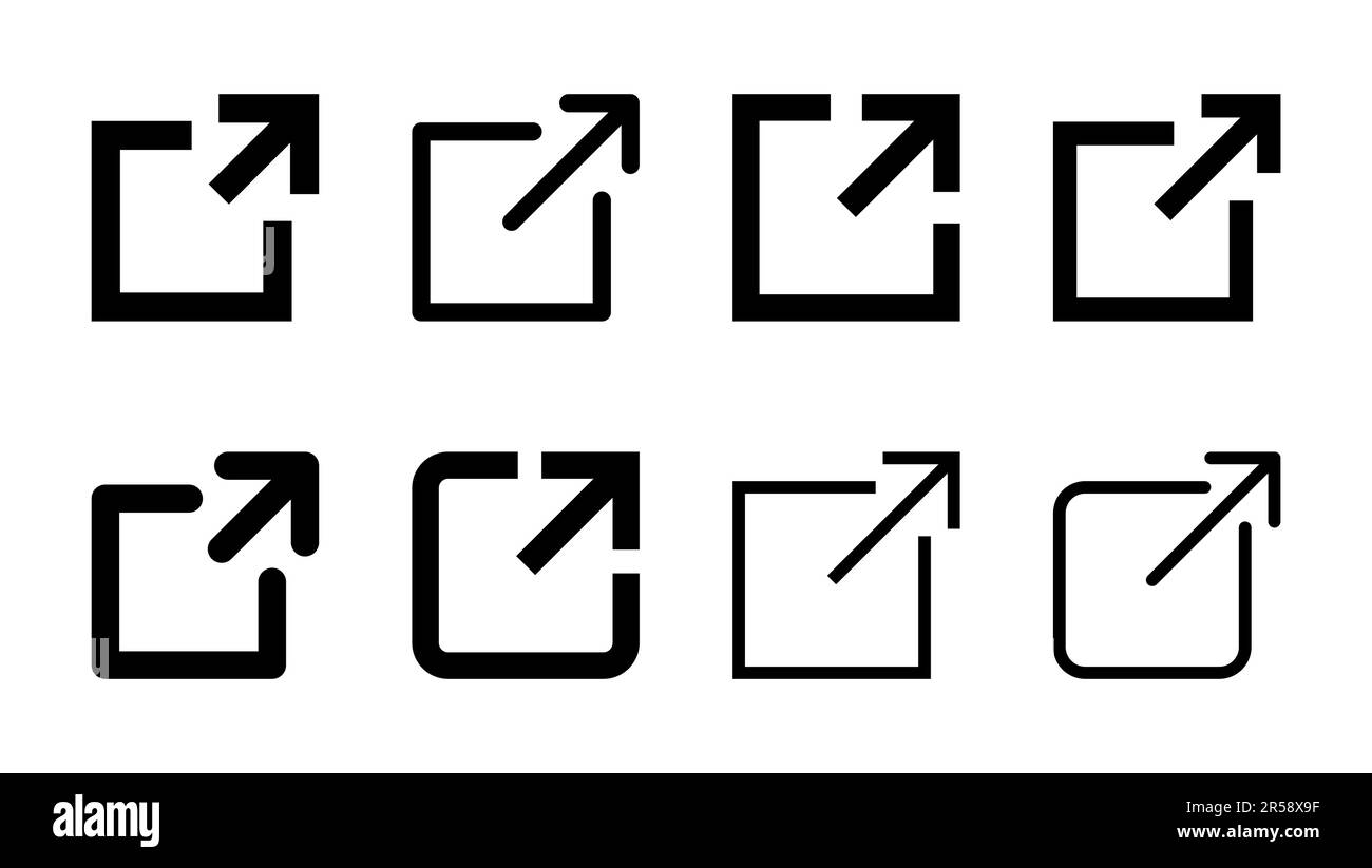 External link icon set. link icon vector. hyperlink symbol Stock Vector ...