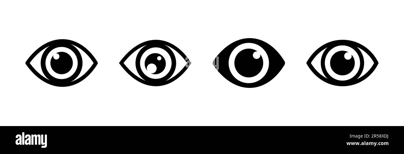 Eye icon set. Eye vector icon. Look and Vision icon Stock Vector Image ...
