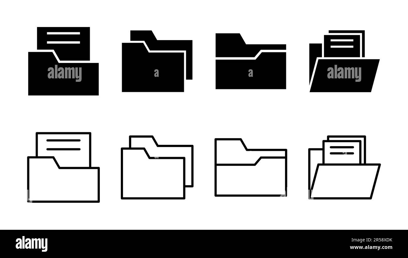 Folder icon set. folder vector icon Stock Vector Image & Art - Alamy