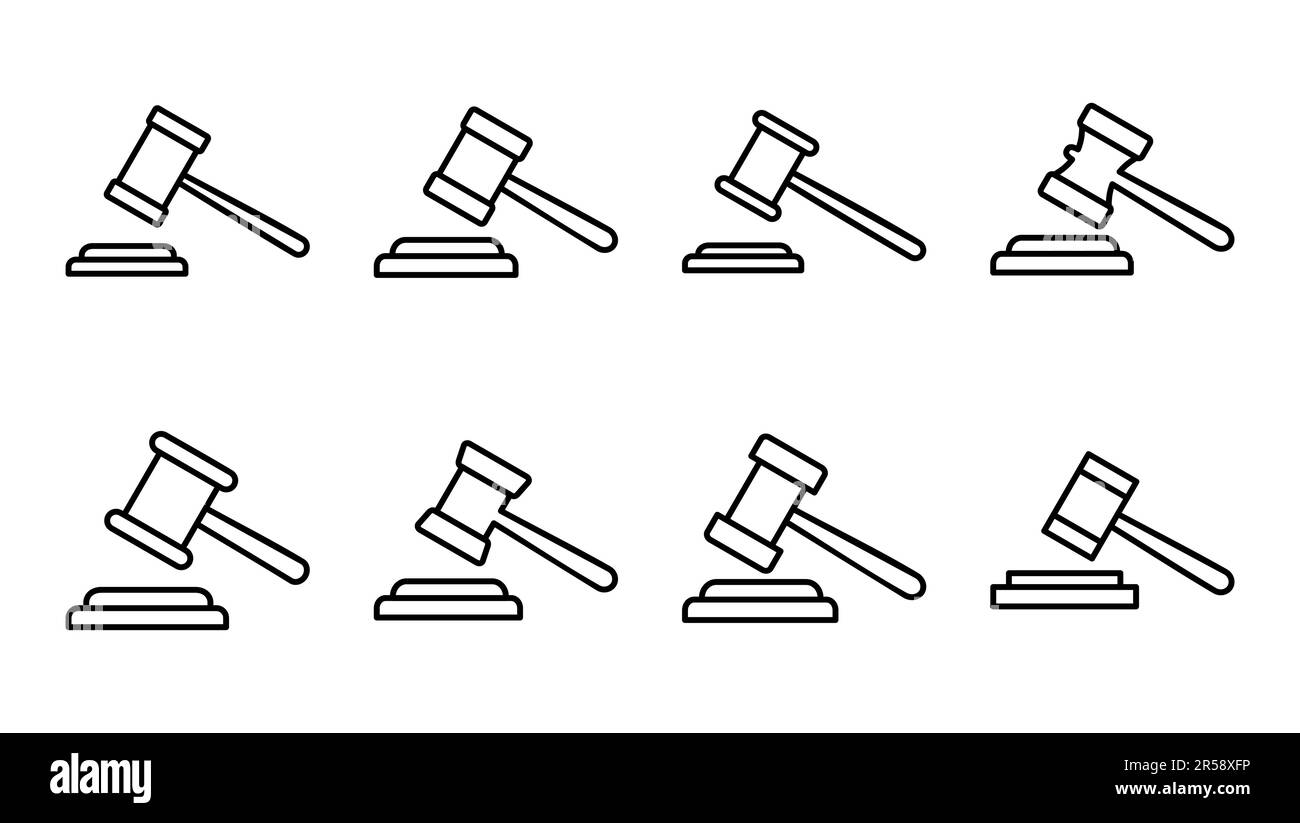 Gavel icon set. judge gavel icon vector. law icon vector. auction ... Gavel icon set. judge gavel icon vector. law icon vector. auction ...