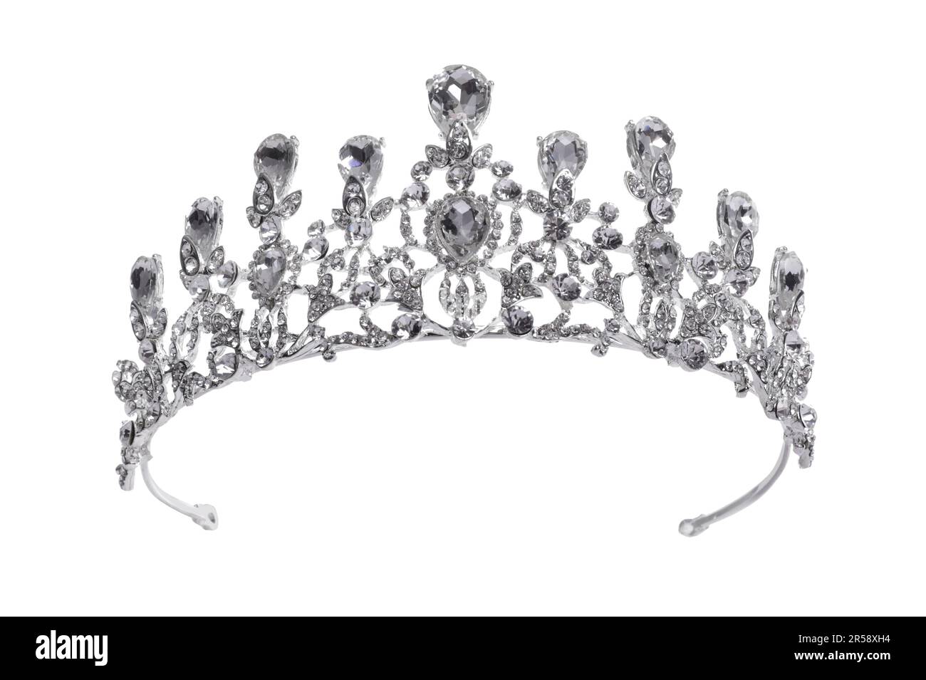 Beautiful silver tiara diamonds hi-res stock photography and images - Alamy