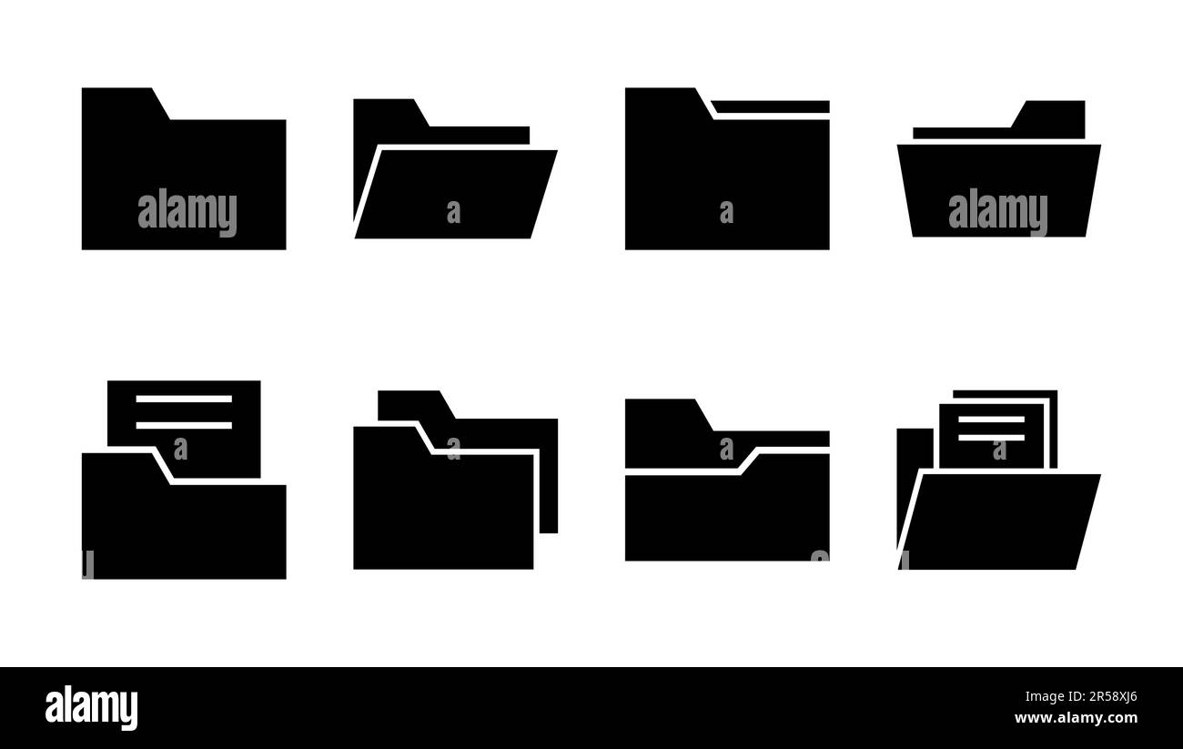 Folder icon set. folder vector icon Stock Vector Image & Art - Alamy