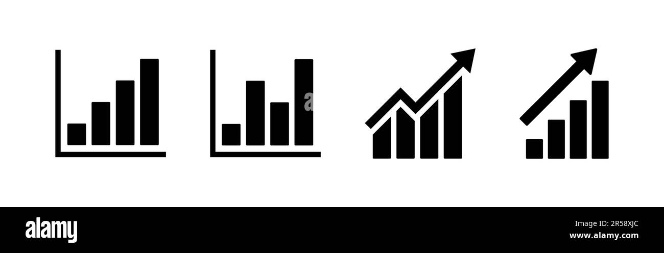 Growing graph Icon set. Chart icon. diagram icon Stock Vector Image ...