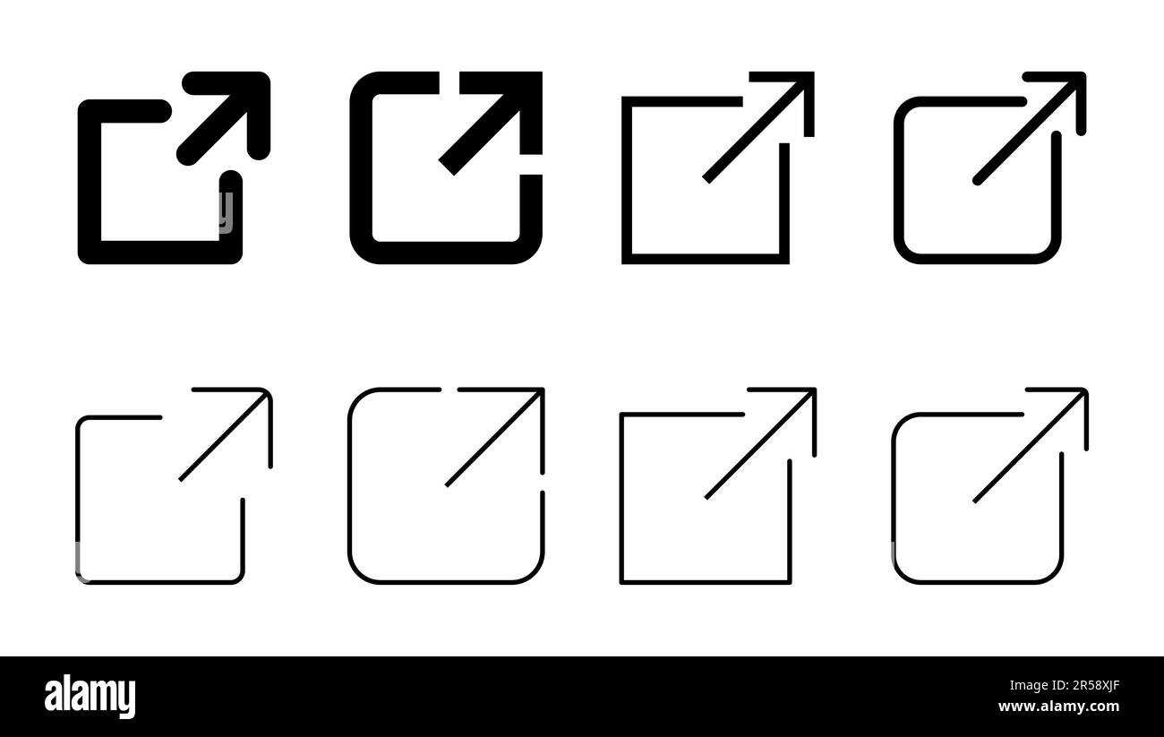 External link icon set. link icon vector. hyperlink symbol Stock Vector ...