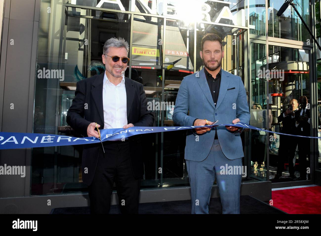 New York, USA. 01st June, 2023. Panerai CEO Jean-Marc Pontroué and ...