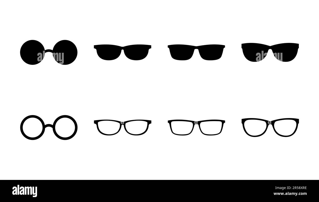 Glasses icon set. Glasses vector icon Stock Vector Image & Art - Alamy