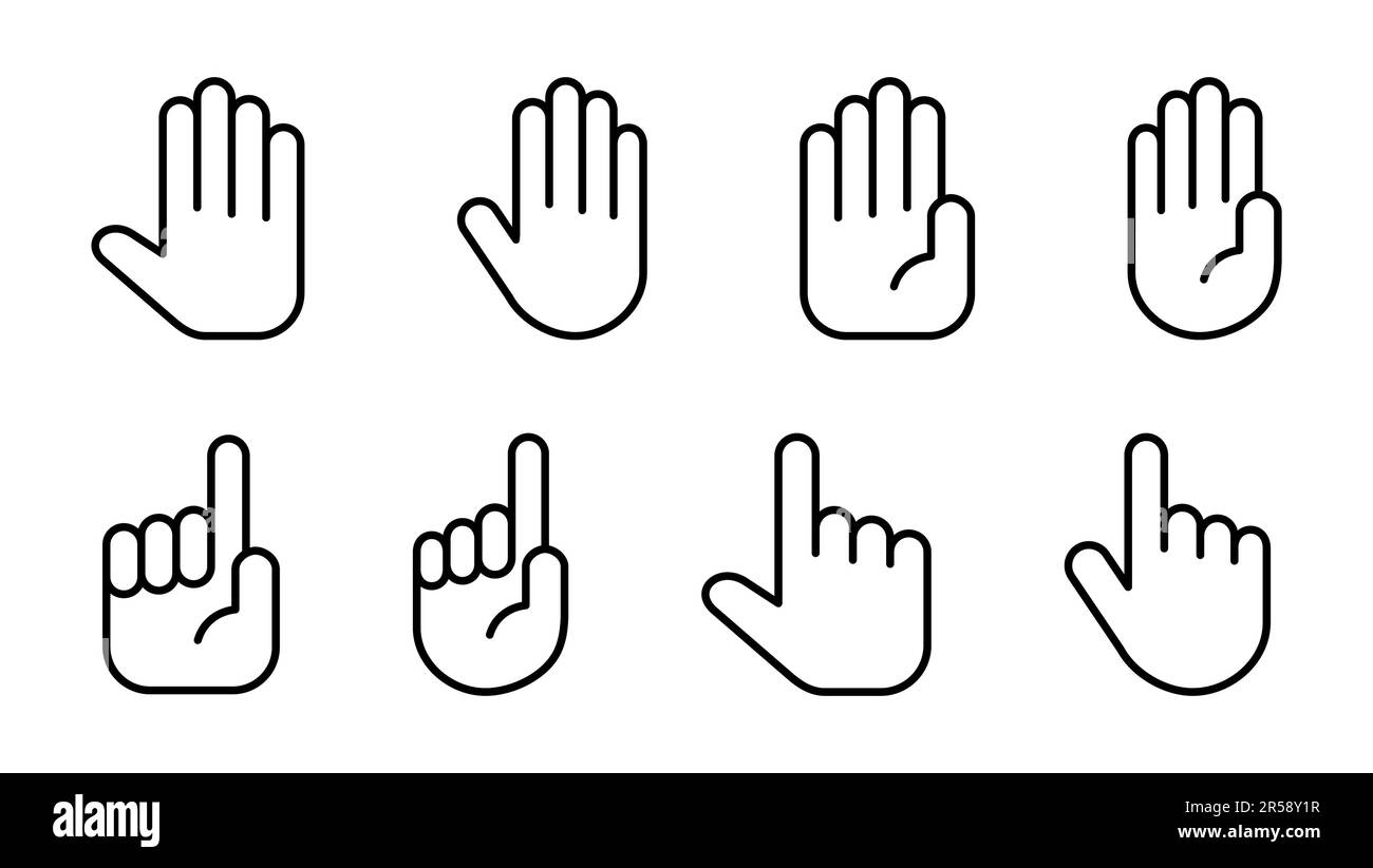 Hand icon set. hand vector icon, palm Stock Vector Image & Art - Alamy