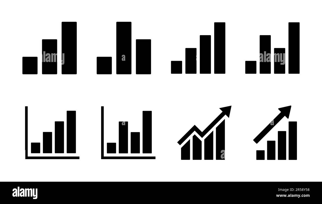 Growing graph Icon set. Chart icon. diagram icon Stock Vector Image & Art - Alamy