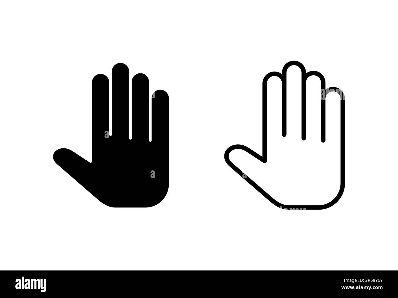 Hand icon set. hand vector icon, palm Stock Vector Image & Art - Alamy