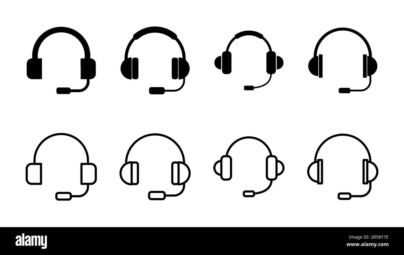 Headphone icon vector. Headset icon symbols Stock Vector Image & Art ...