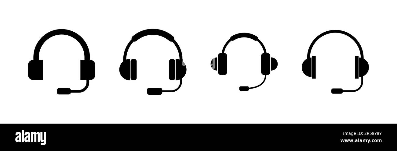Vector headset icon Stock Vector Images - Alamy