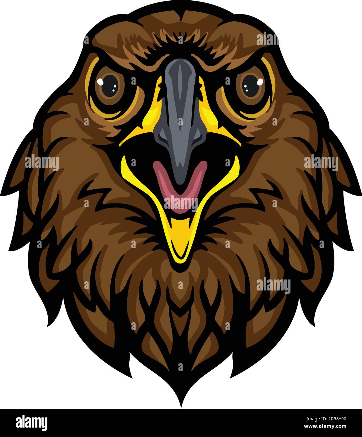 Eagle face vector hi-res stock photography and images - Alamy