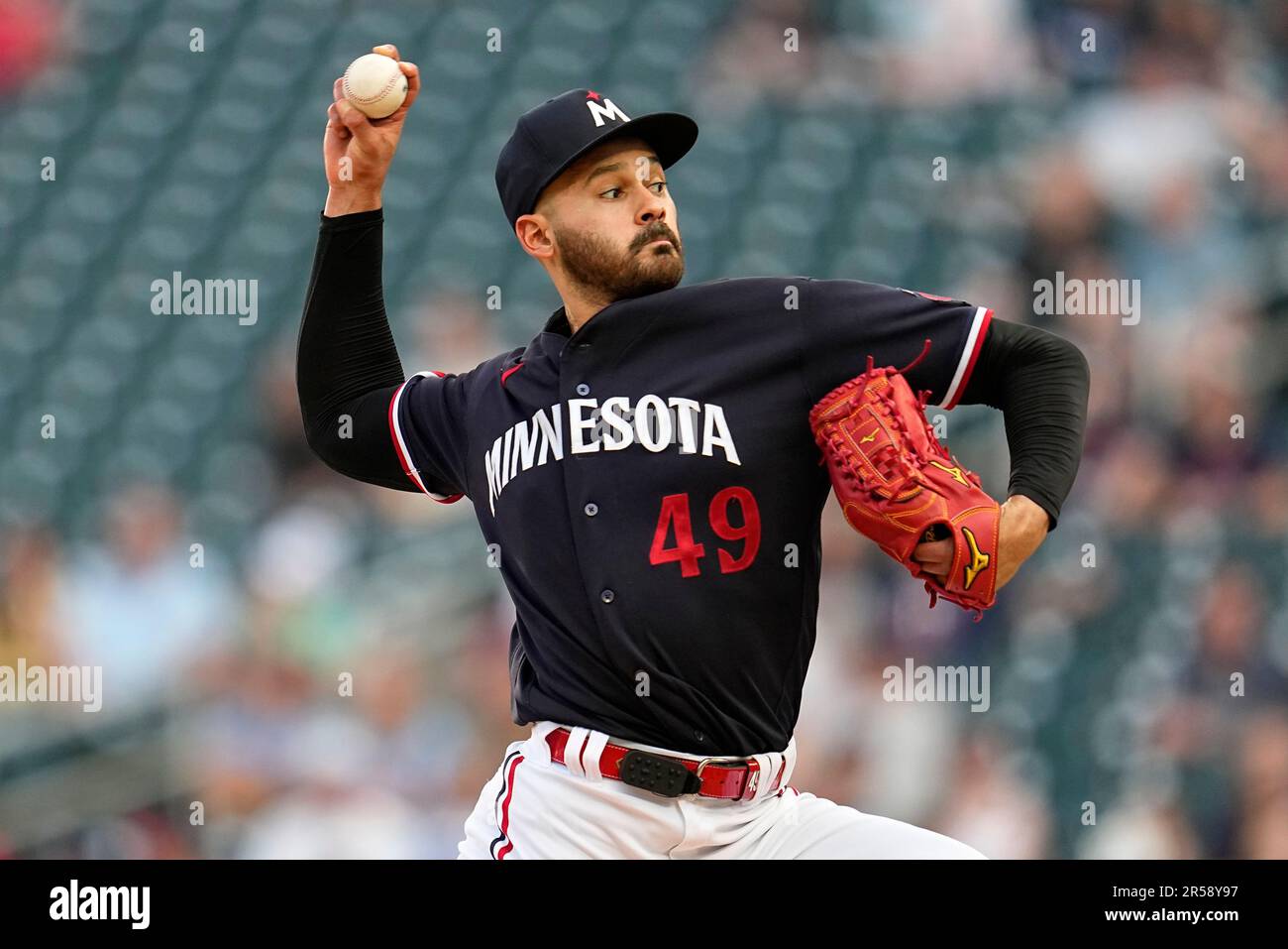 Minnesota Twins starting pitcher Pablo Lopez delivers during the third ...