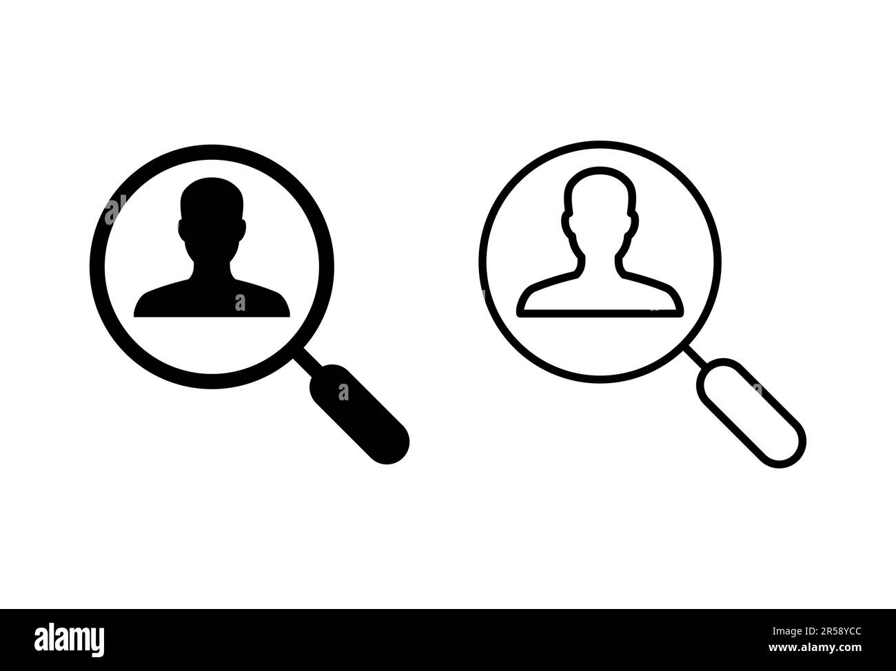 Search staff magnifier concept Stock Vector Images - Alamy