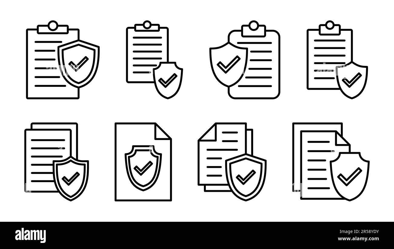 Insurance icon set. insurance symbol vector Stock Vector Image & Art ...