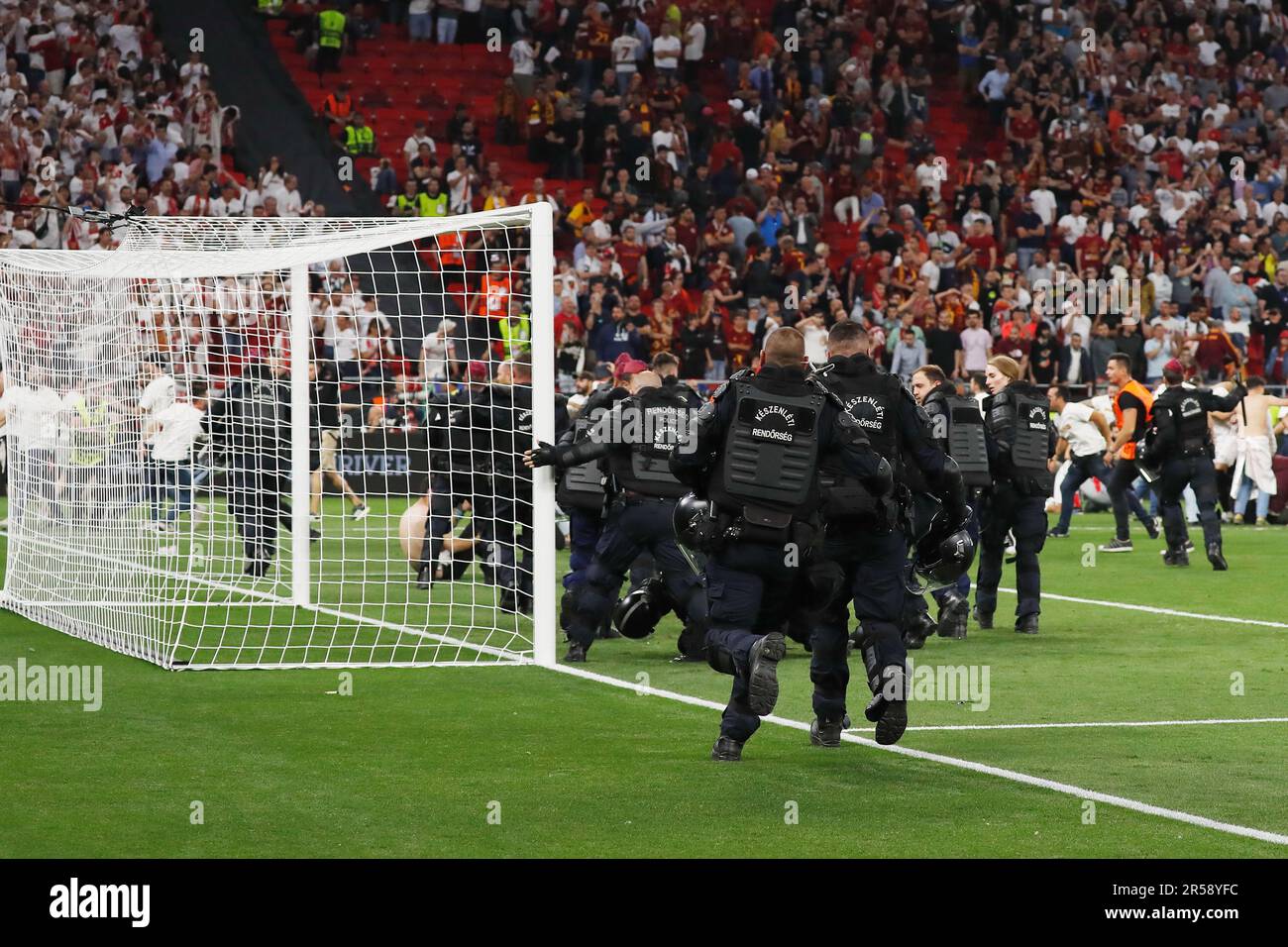 Budapest, Hungary. 31st May, 2023. General view of Riot police Football ...