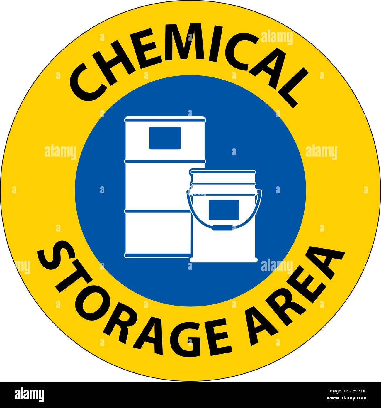 Symbol Floor Sign, Chemical Drums Black Icon White Background Stock ...