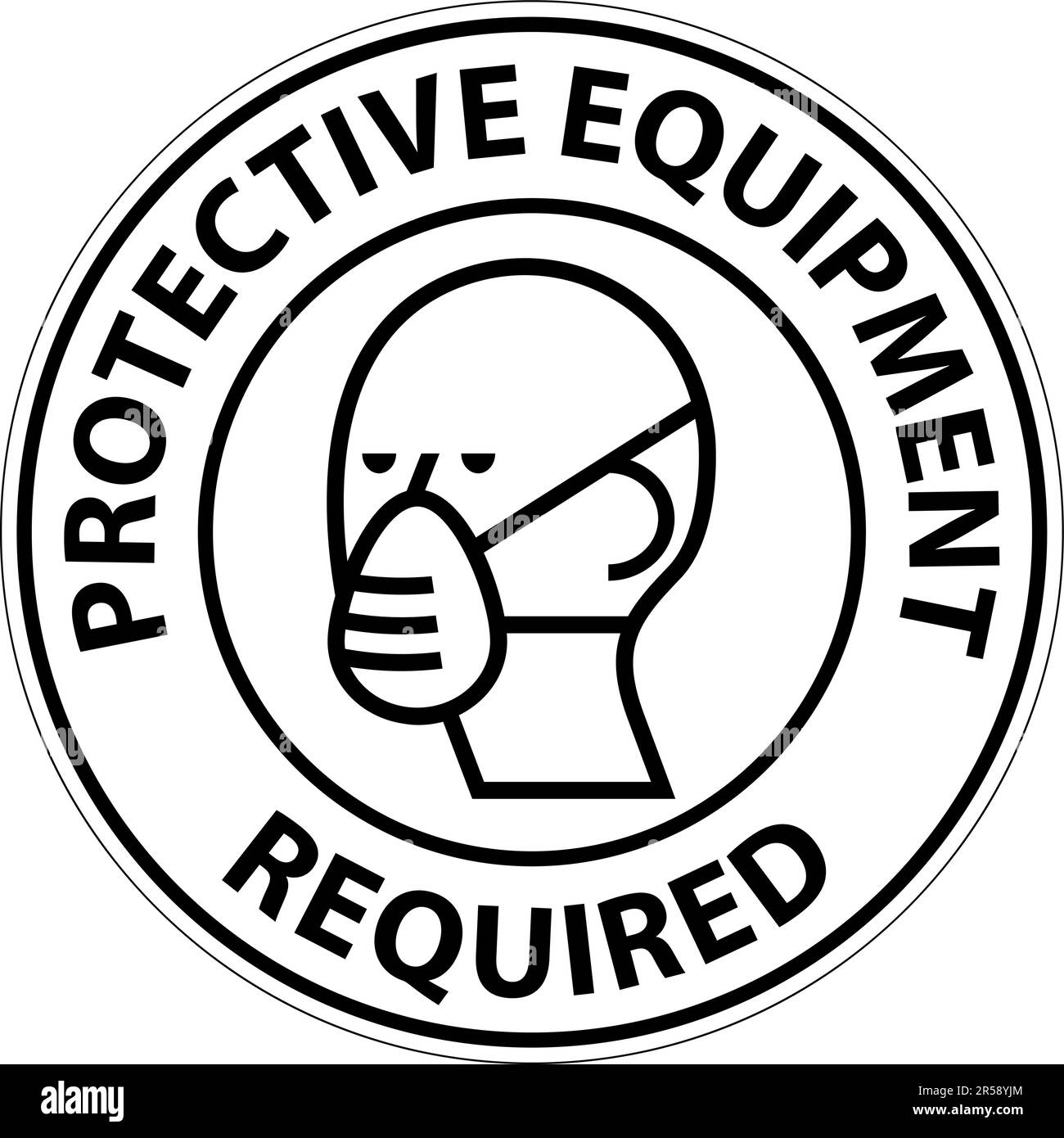 Symbol Floor Sign, Protective Equipment Required Stock Vector Image ...