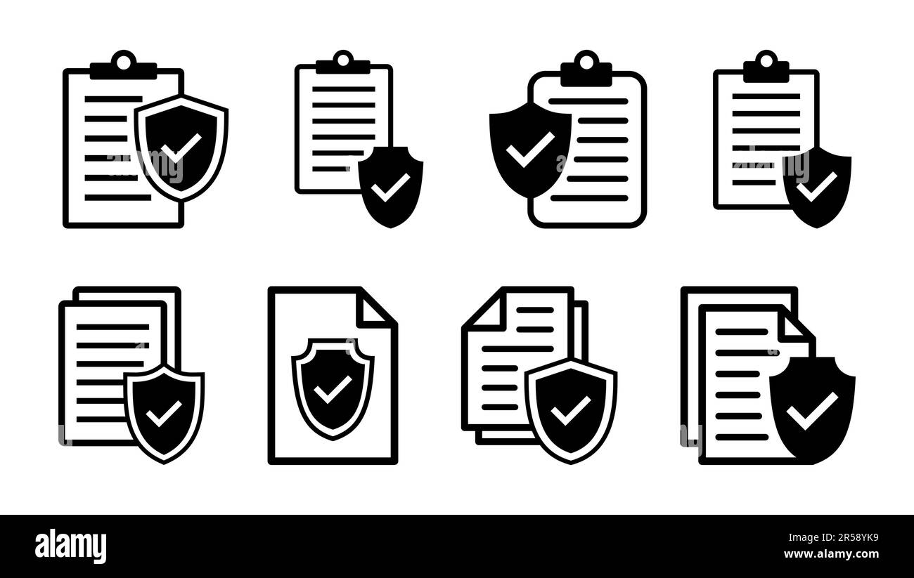 Insurance icon set. insurance symbol vector Stock Vector Image & Art ...