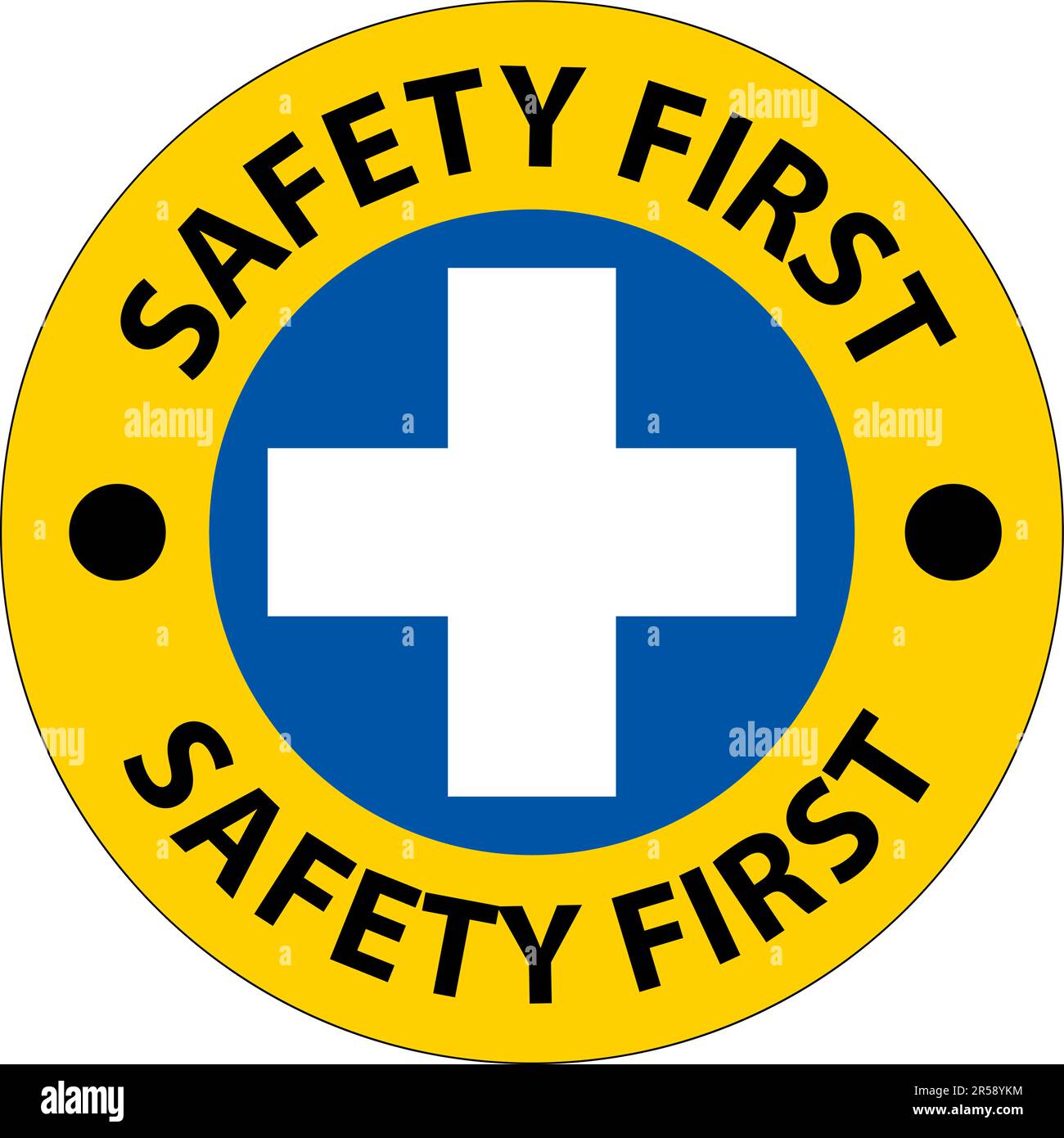 Notice Safety First Sign On White Background Stock Vector Image & Art ...