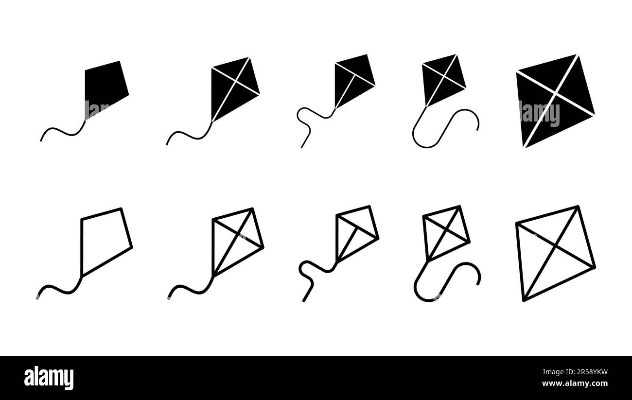 Kite icon set. kite vector icon Stock Vector Image & Art - Alamy