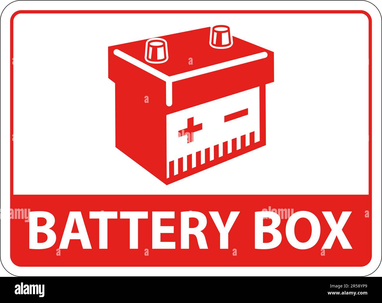 Symbol Battery Sign Battery Box On White Background Stock Vector Image ...
