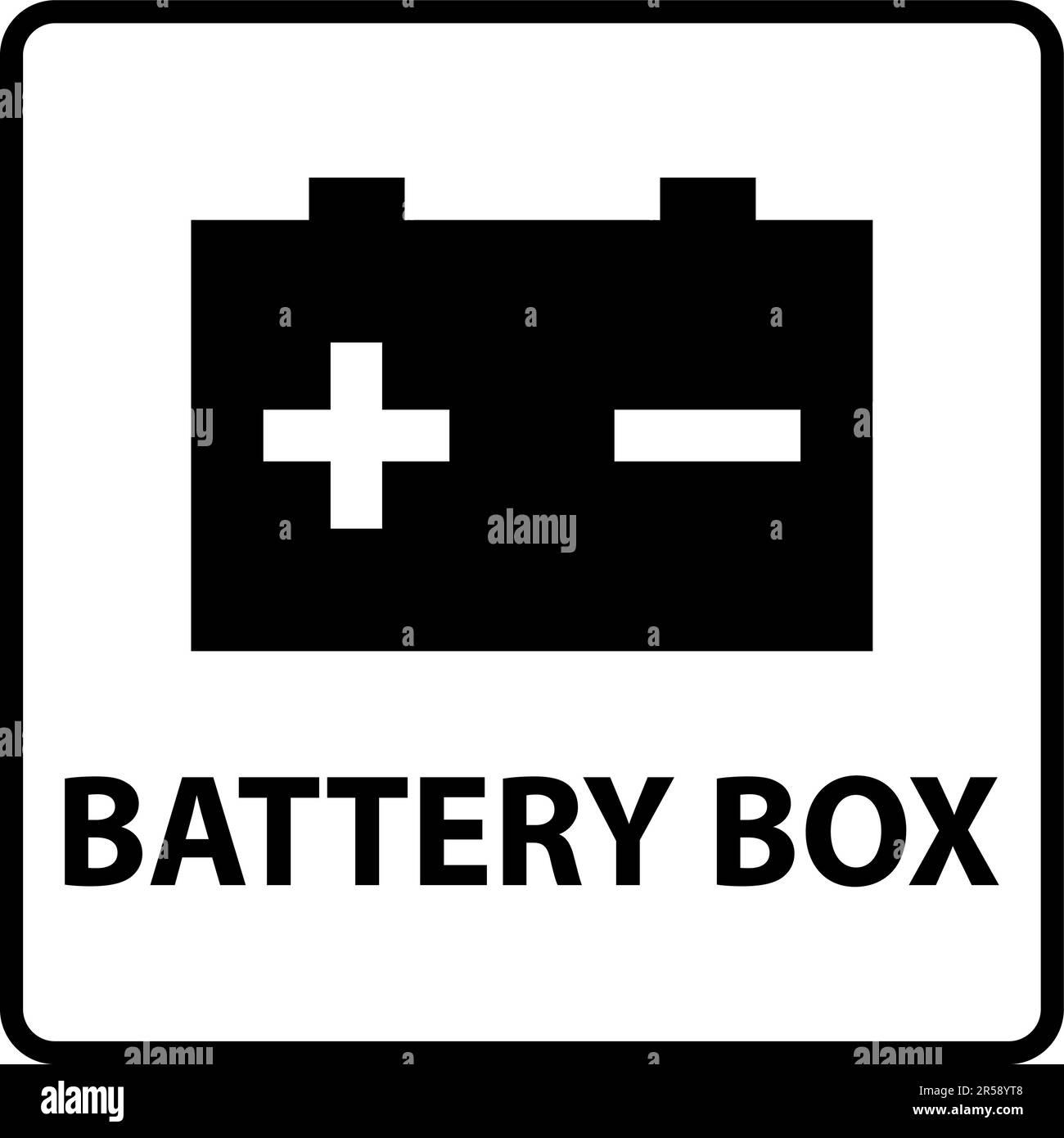 Symbol Battery Sign Battery Box On White Background Stock Vector Image ...