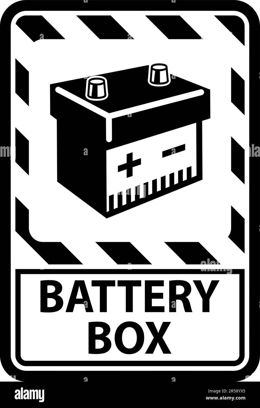 Symbol Battery Sign Battery Box On White Background Stock Vector Image ...