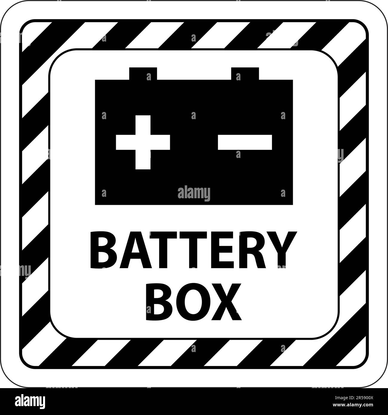 Symbol Battery Sign Battery Box On White Background Stock Vector Image ...