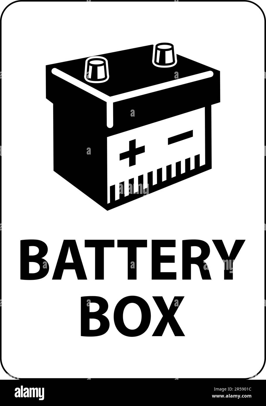 Symbol Battery Sign Battery Box On White Background Stock Vector Image ...