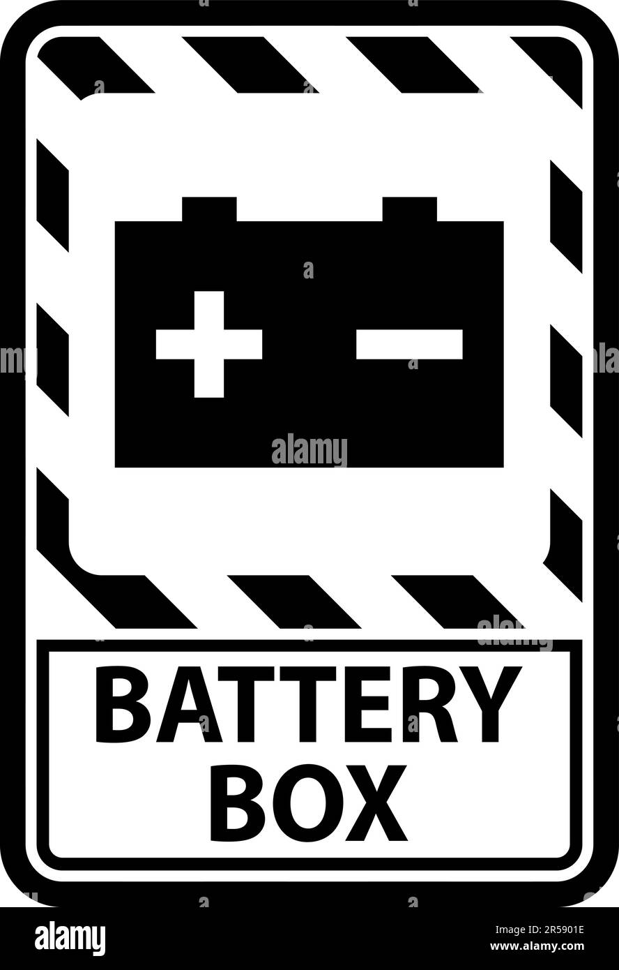 Symbol Battery Sign Battery Box On White Background Stock Vector Image ...