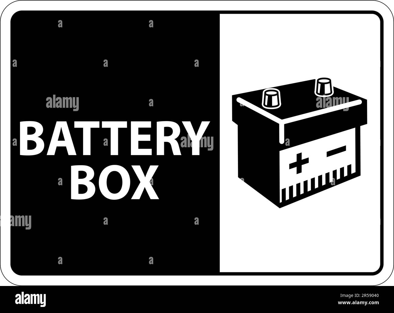 Symbol Battery Sign Battery Box On White Background Stock Vector Image ...