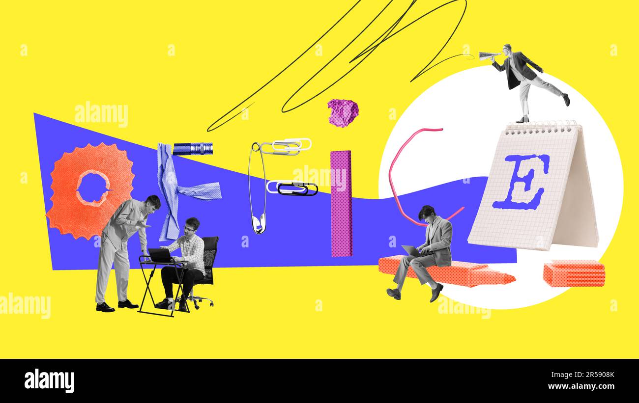 Employees working in office, doing tasks, finishing deadlines. Career ...